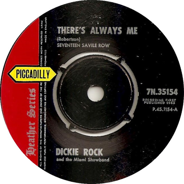 Dickie Rock and The Miami Showband – ‘There’s Always Me’ – Irish Number ...
